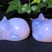 2 '' Synthetic Pink Opal Sleeping Cat Opalite Cat - Etsy