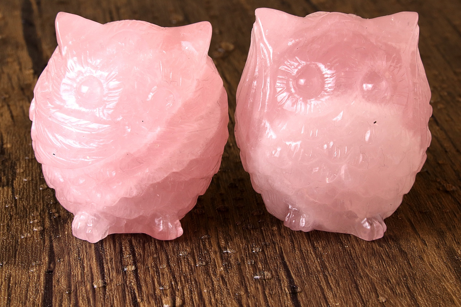 Rose Quartz Owl Carving-rose Quartz Carving Cartoon Animal-owl - Etsy