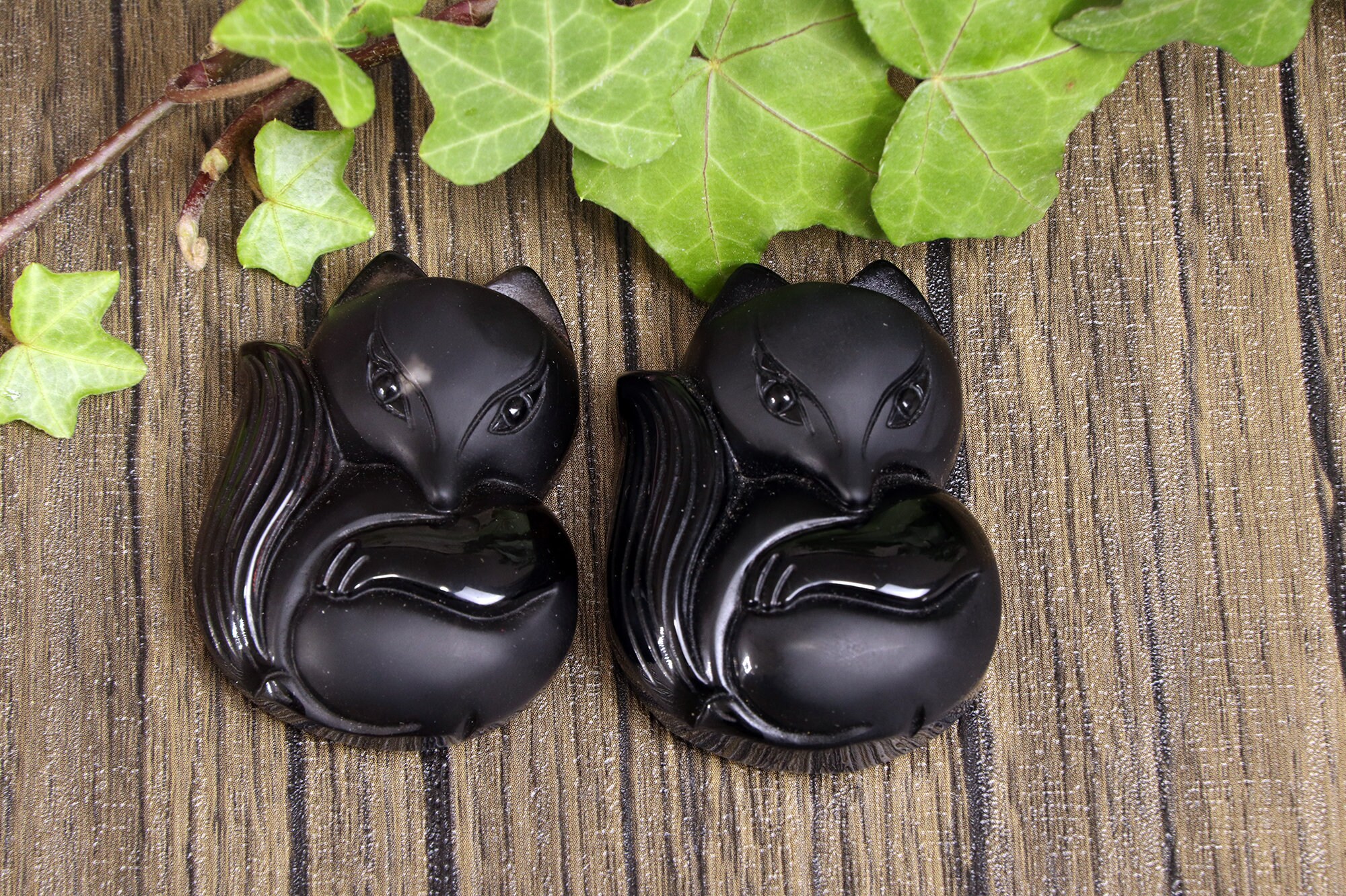 Obsidian Pendant Fox Pendant Obsidian carved fox Pendant | Etsy