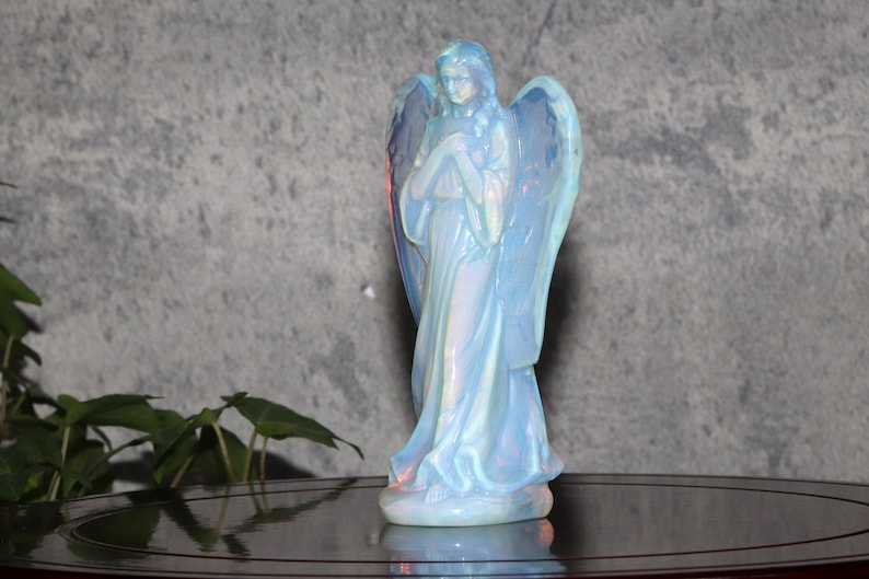 4.3'' Synthetic Opal Carved Angel, Angel Statue, Angel Gift, Angel ...