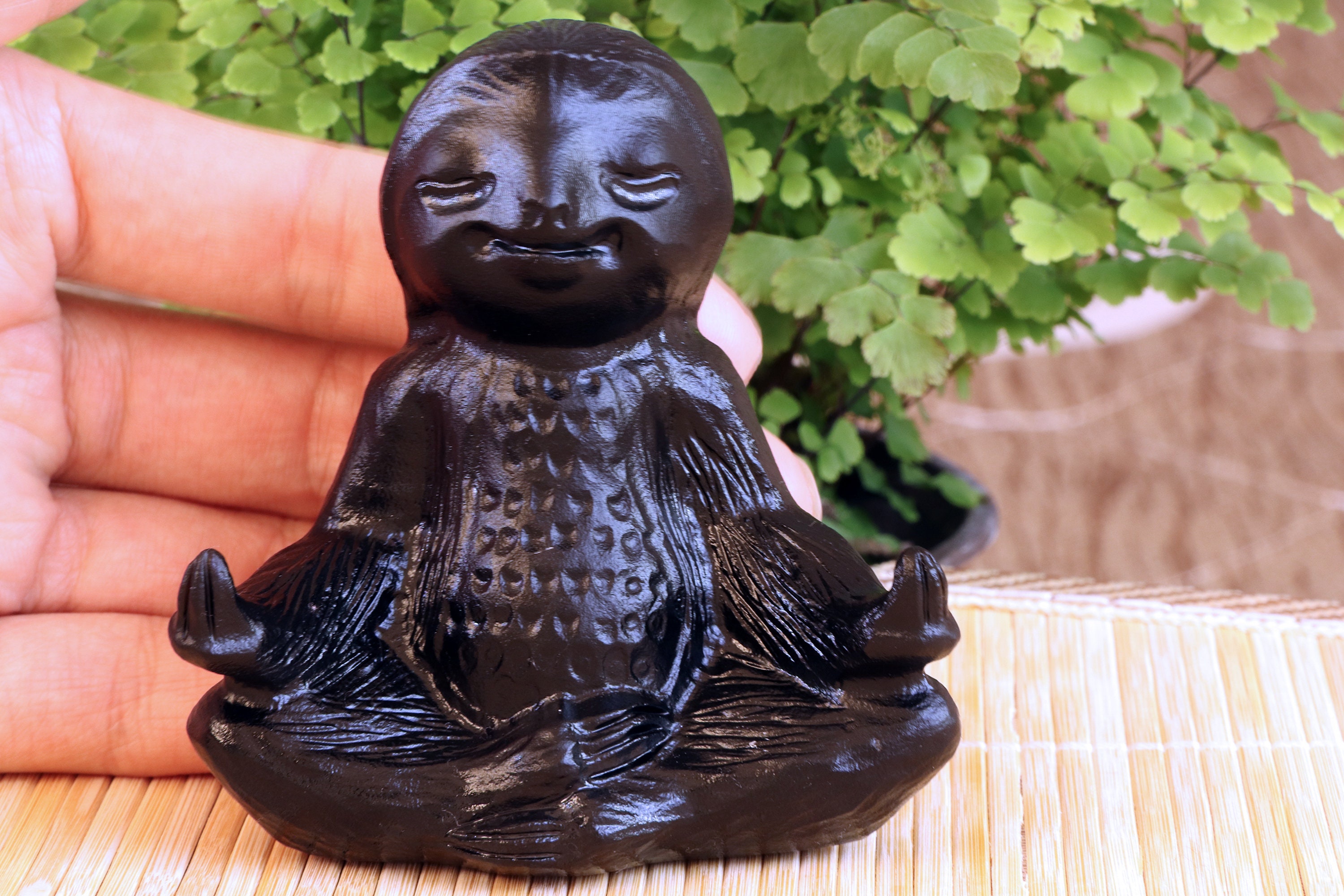 3.4'' Obsidian Carved Sloth-hand Carving Cartoon | Etsy