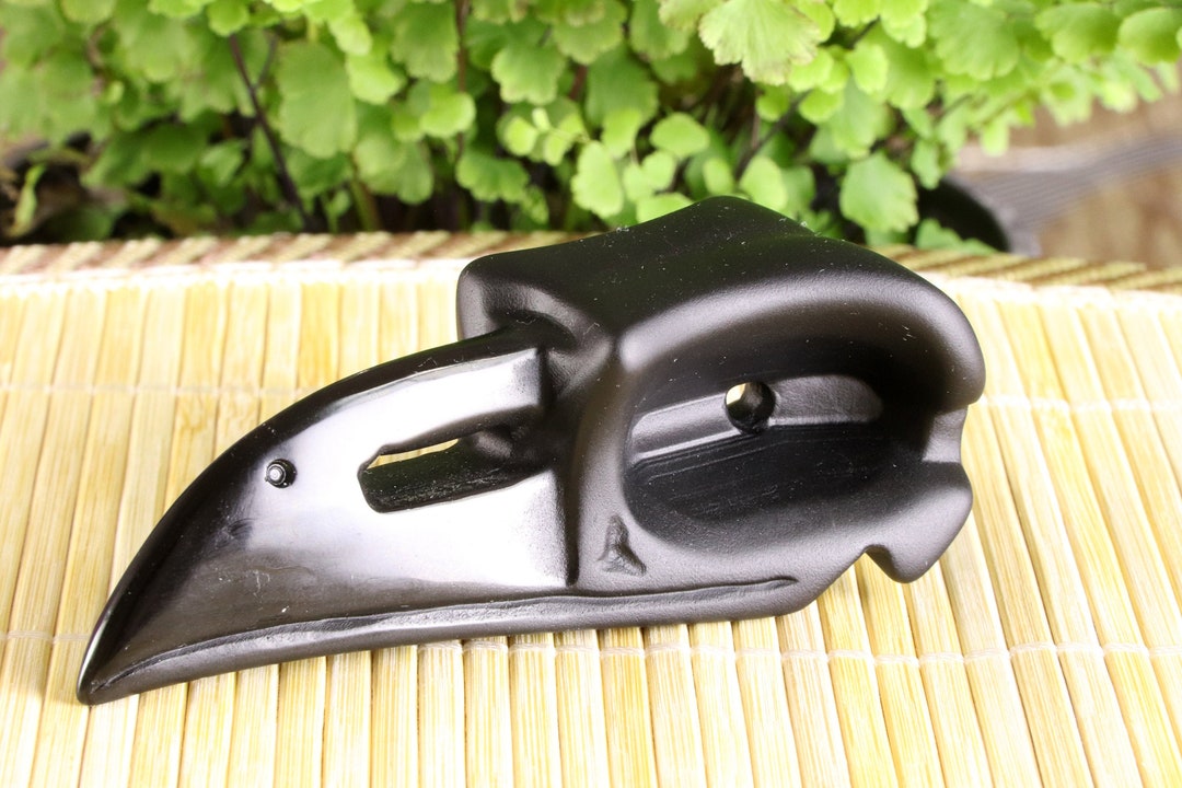 Obsidian Carving Bird Skull - Bird Skull Sculpture - Obsidian Handcraft ...
