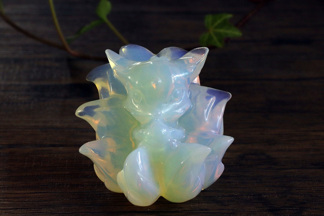 Opal Multiple Tails Fox-synthetic Opal Carving Cartoon Animal-opal ...