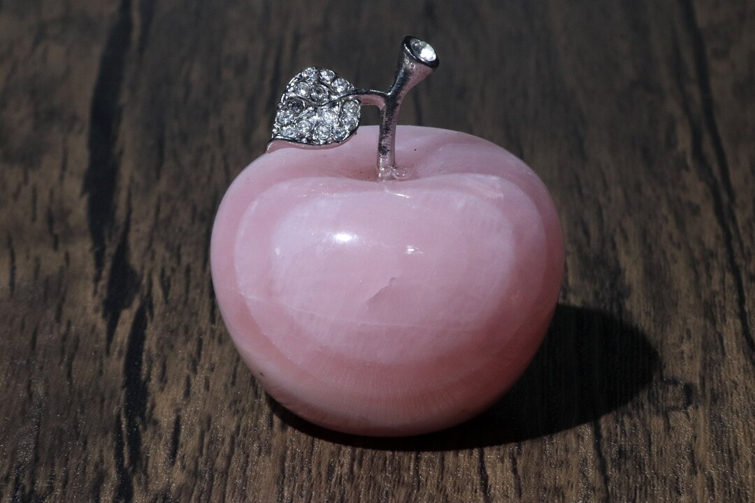 Natural Rose Quartz Apple, Crystal Apple Statue, Pink Apple Gifts ...
