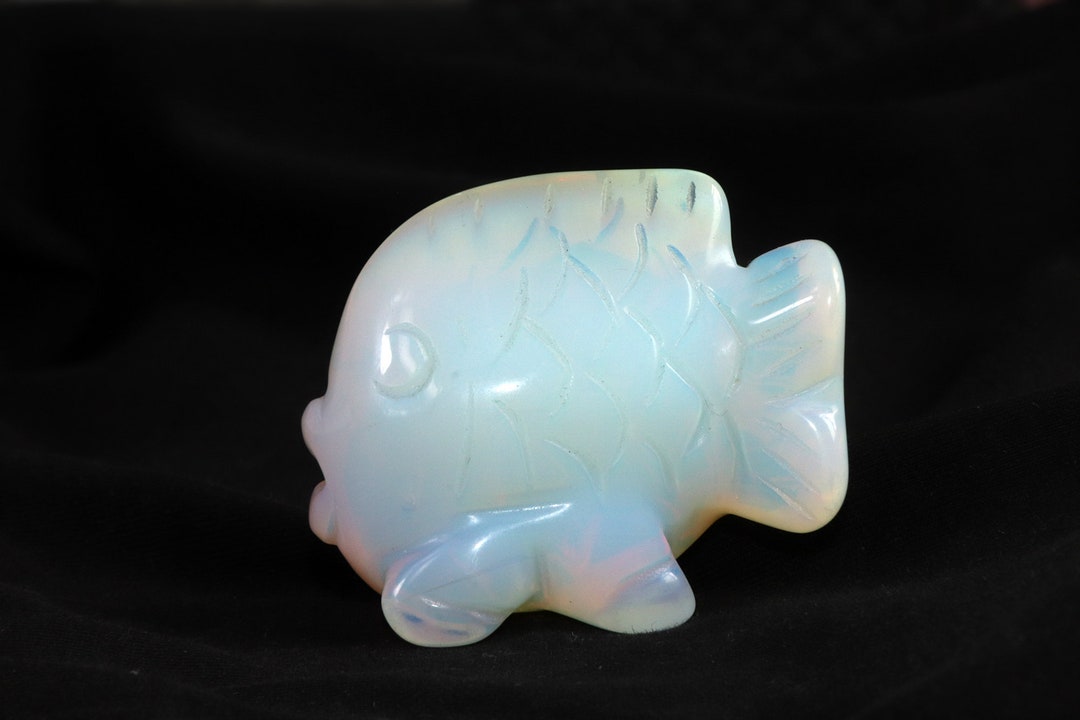 2'' Opal Carved Fish/goldfish/koi - Hand Carving Animals Clownfish ...
