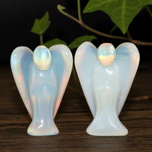Opal Carving Angel - Angel Sculpture - Hand Carving Goddess - Crystal ...