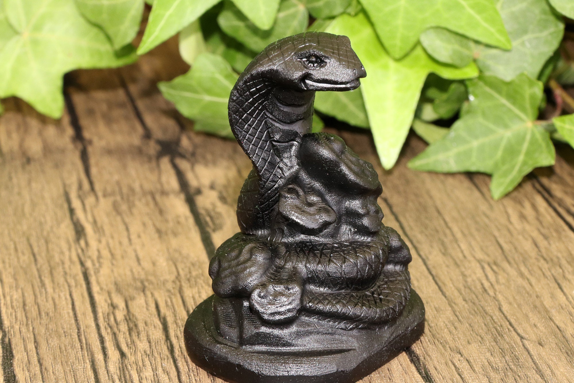 2.5'' Natural Obsidian carved snake-Hand Carving snake | Etsy