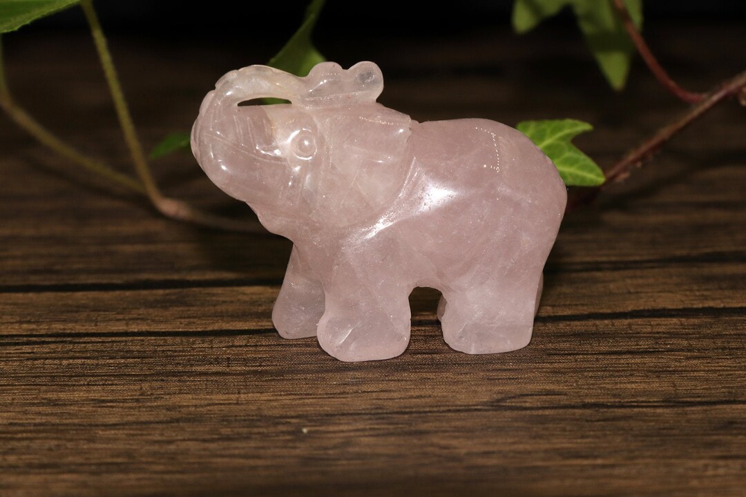 Rose Quartz Carving Elephant, Elephant Gifts, Elephant Toys, Elephant ...