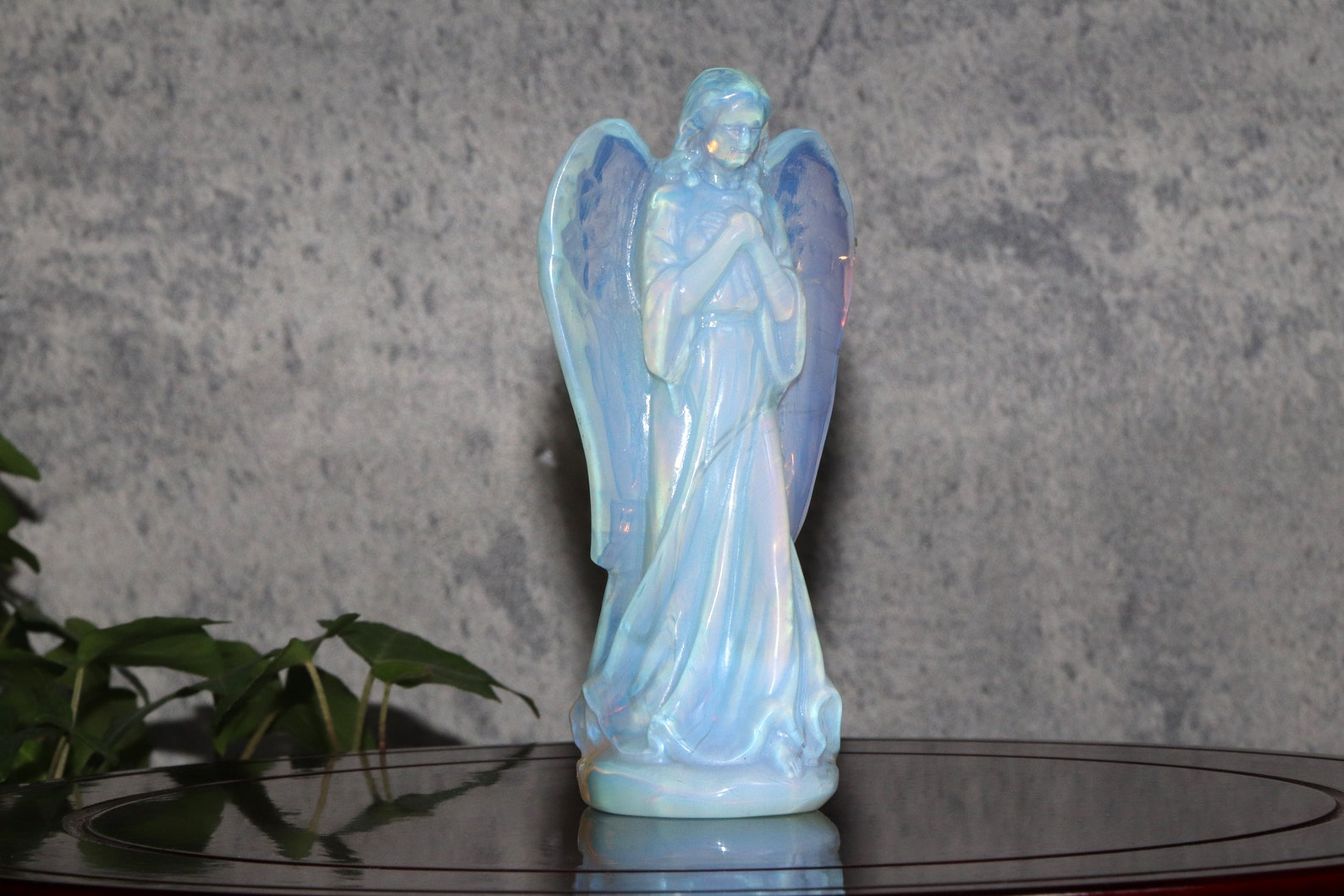 4.3'' Synthetic Opal Carved Angel, Angel Statue, Angel Gift, Angel ...