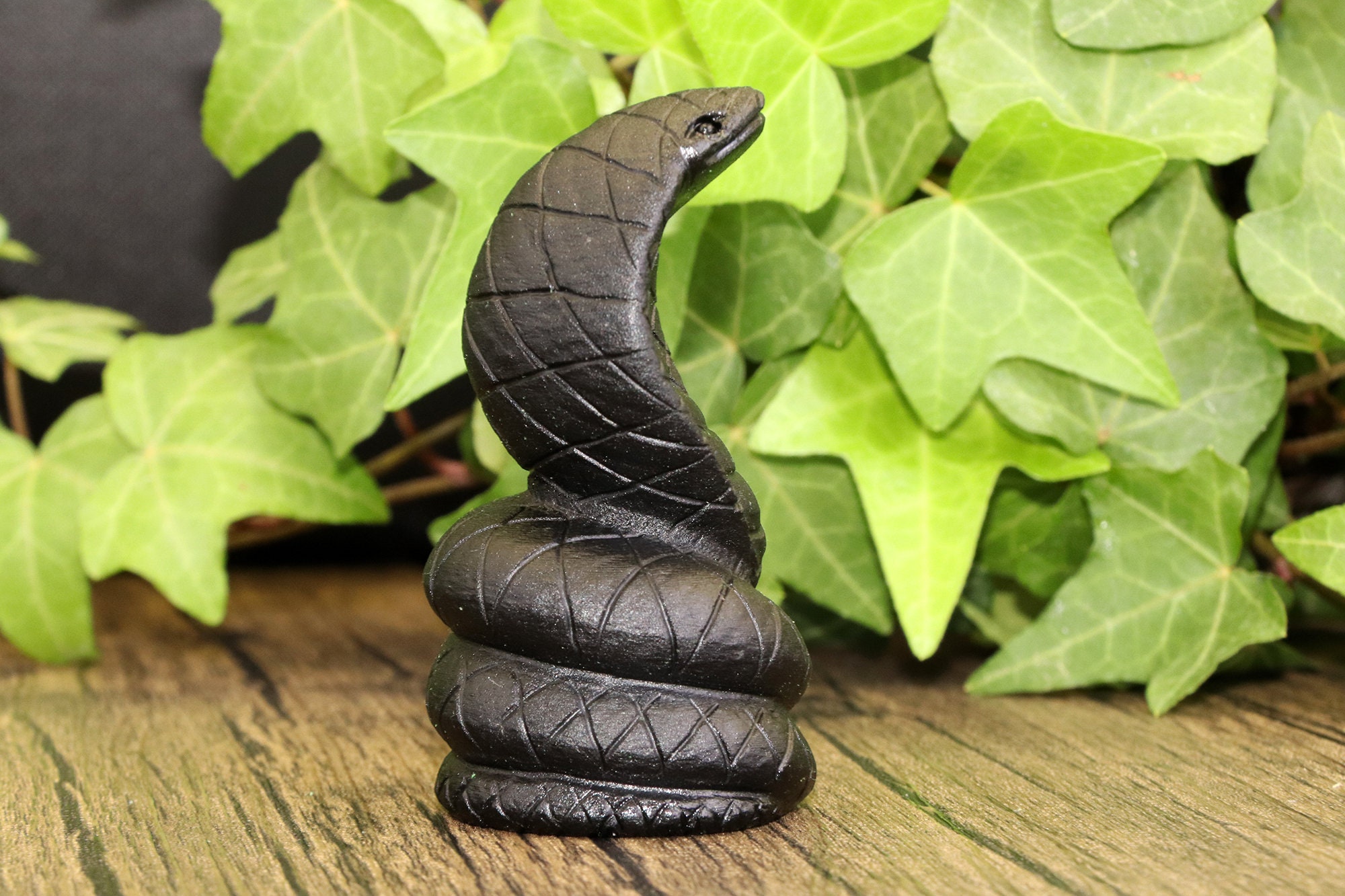 2'' Obsidian Sculpture Snake-natural Obsidian Carved - Etsy