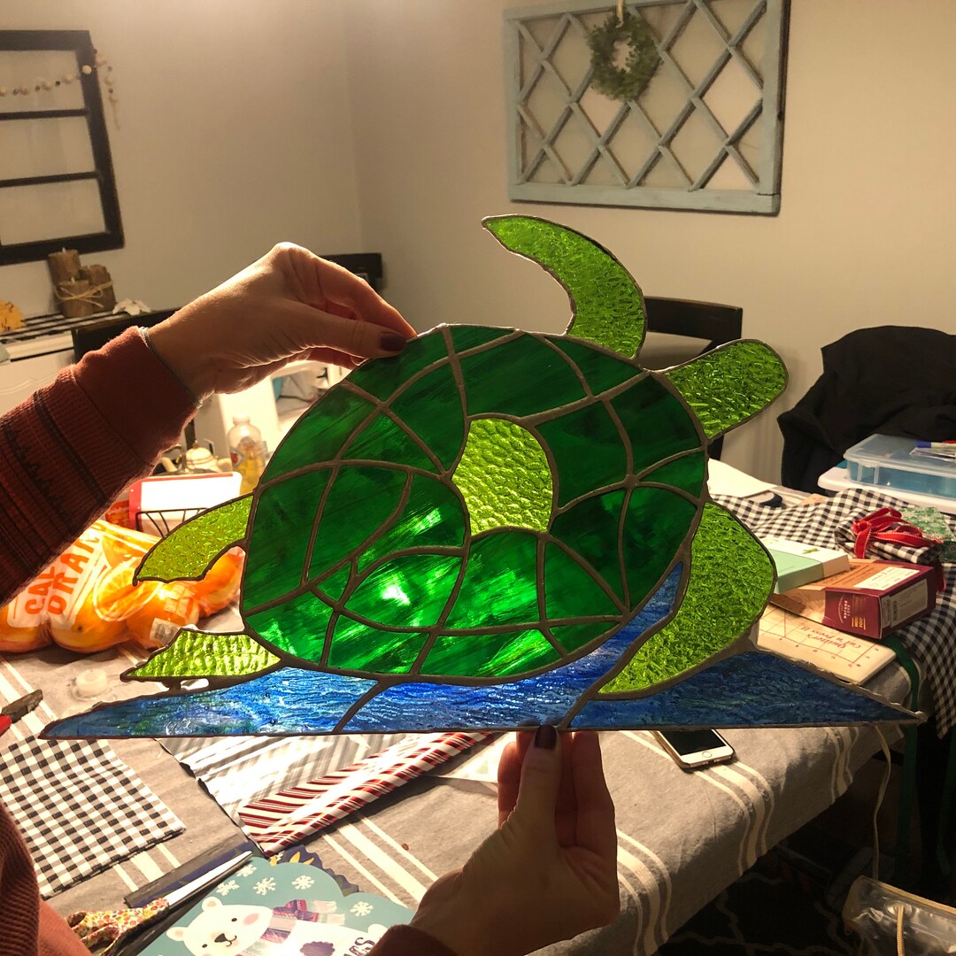 Stained Glass Sea Turtle - Etsy