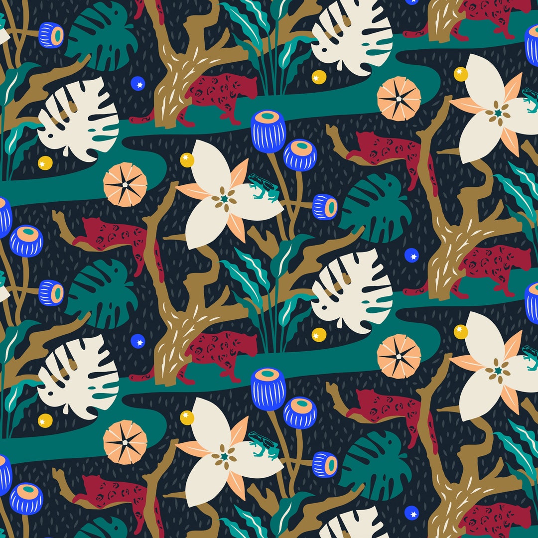 A2 / AMAZONIA SERIES II 'lucid' Pattern Poster Print / Rainforest ...