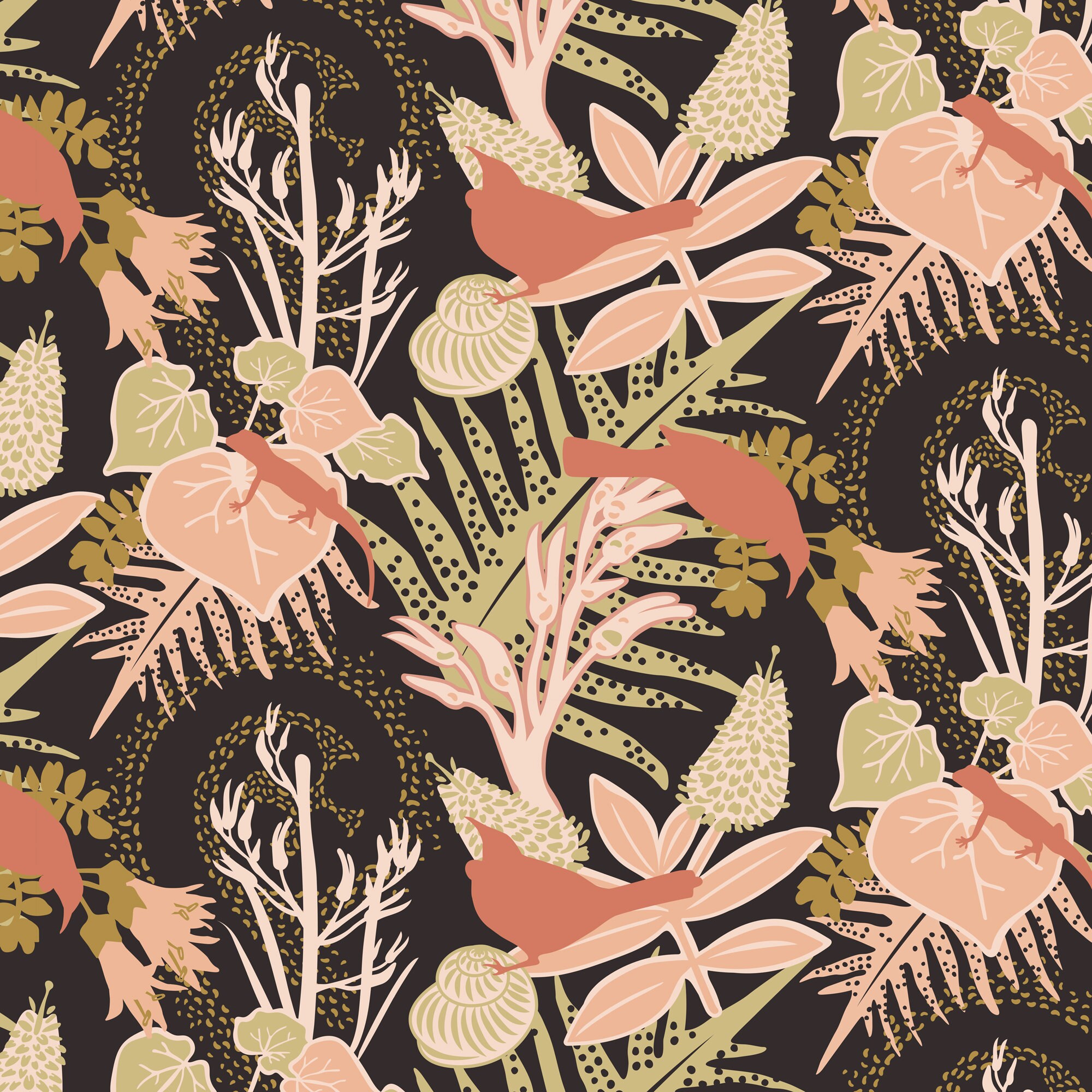 Wallpaper / TUI GARDEN 'pistachio' Pattern Tropical - Etsy