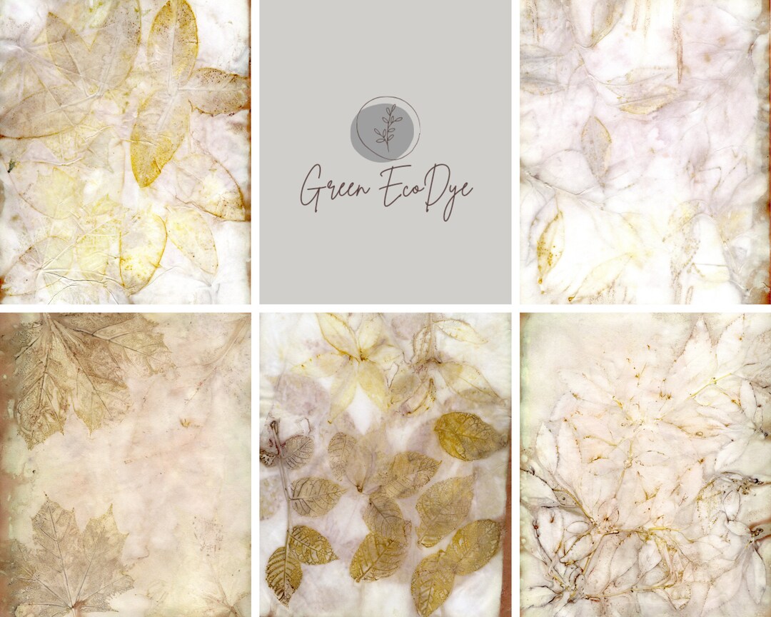 Eco-dyed Paper Digital Download Print - 5 Files (light Yellow Green and ...