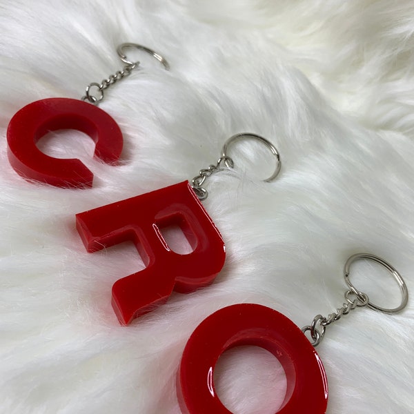 Resin Letter Keychain - Etsy
