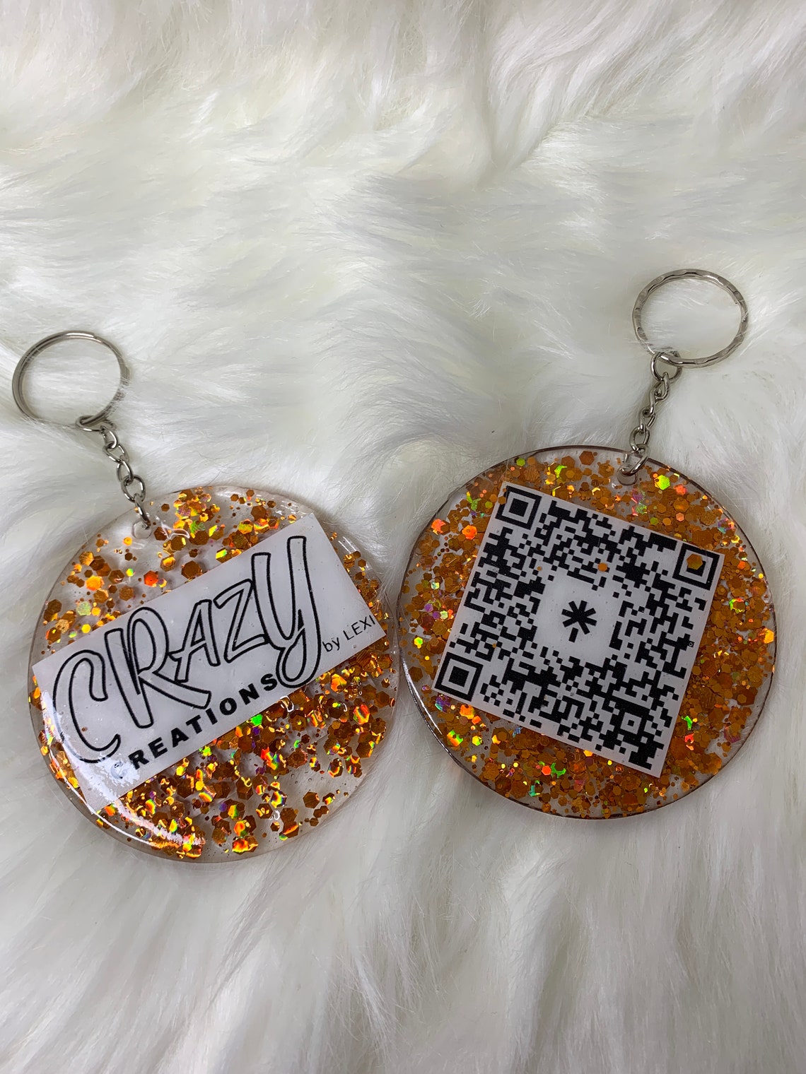 Custom QR Code Keychain Business Card Keychain Logo Keychain - Etsy