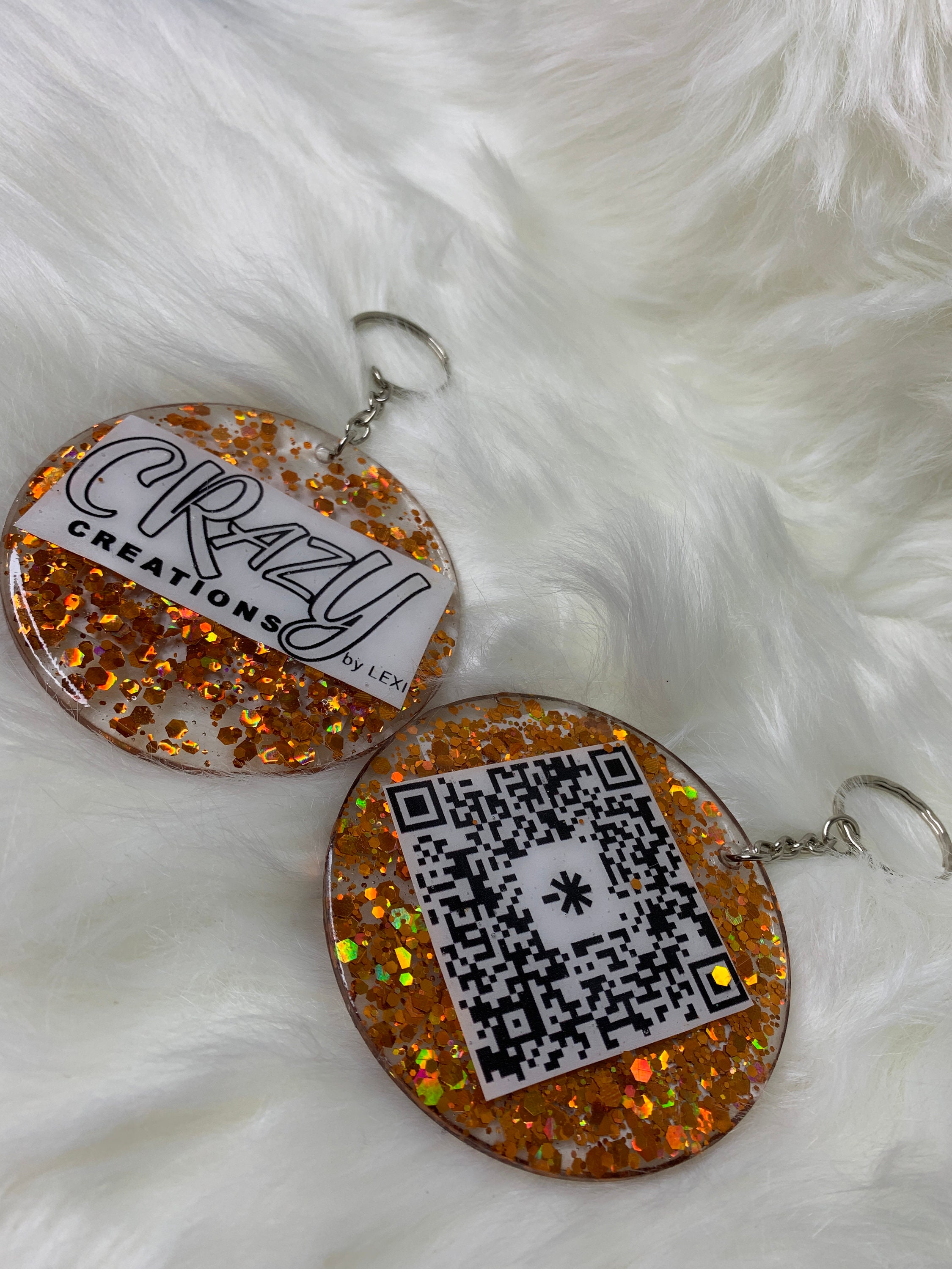 Custom QR Code Keychain Business Card Keychain Logo Keychain - Etsy