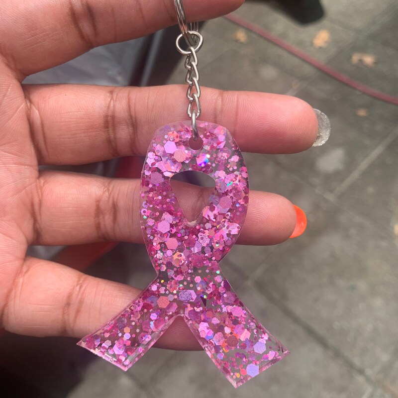 Breast Cancer Keychain - Etsy