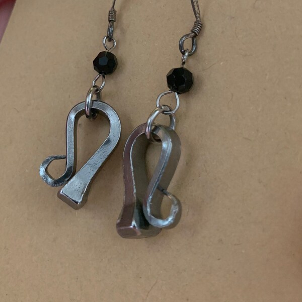 Nail Earrings - Etsy