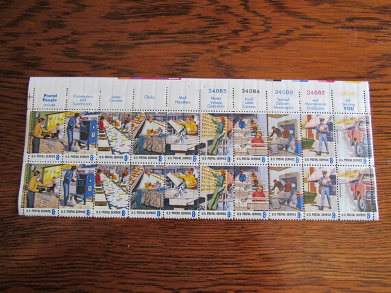 Vintage Postal Service Employees' Stamps 20 Unused Mint - Etsy