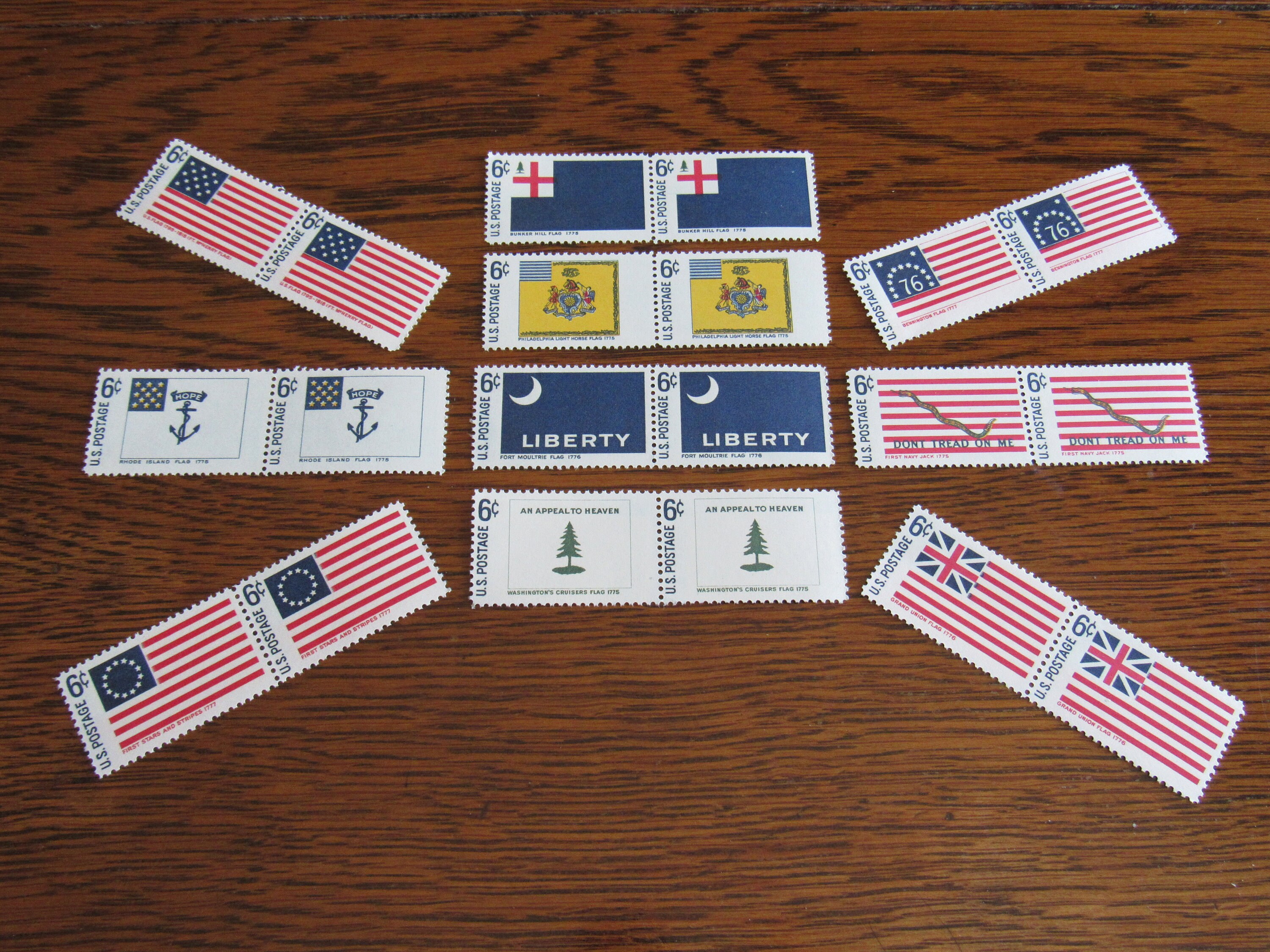 1968 Unused Historic Flag Series 6 Cent Stamps, Scott# 1345-1354 - Etsy