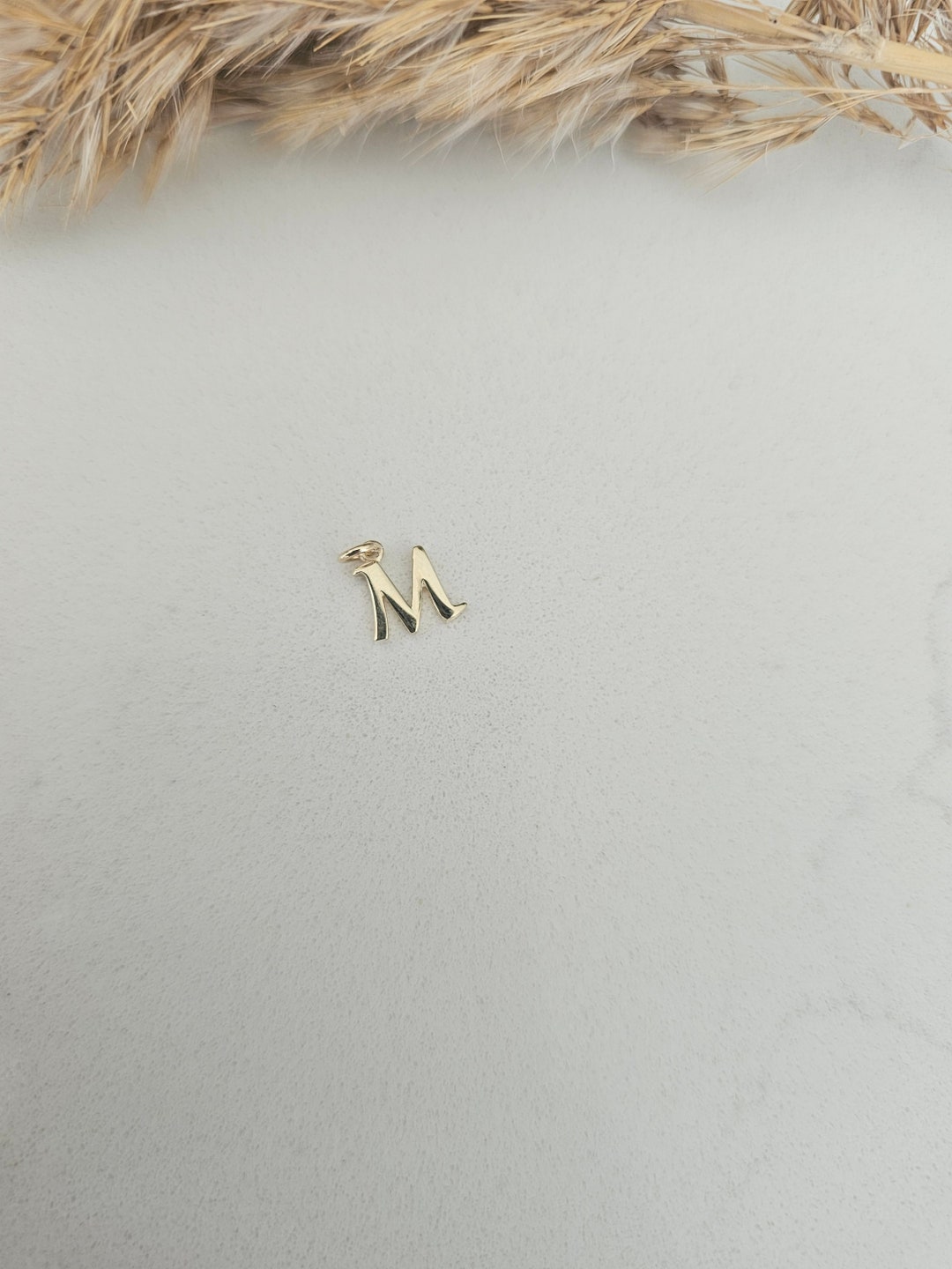 9ct Solid Gold Mini Letter 'M' Charm / Pendant - Etsy