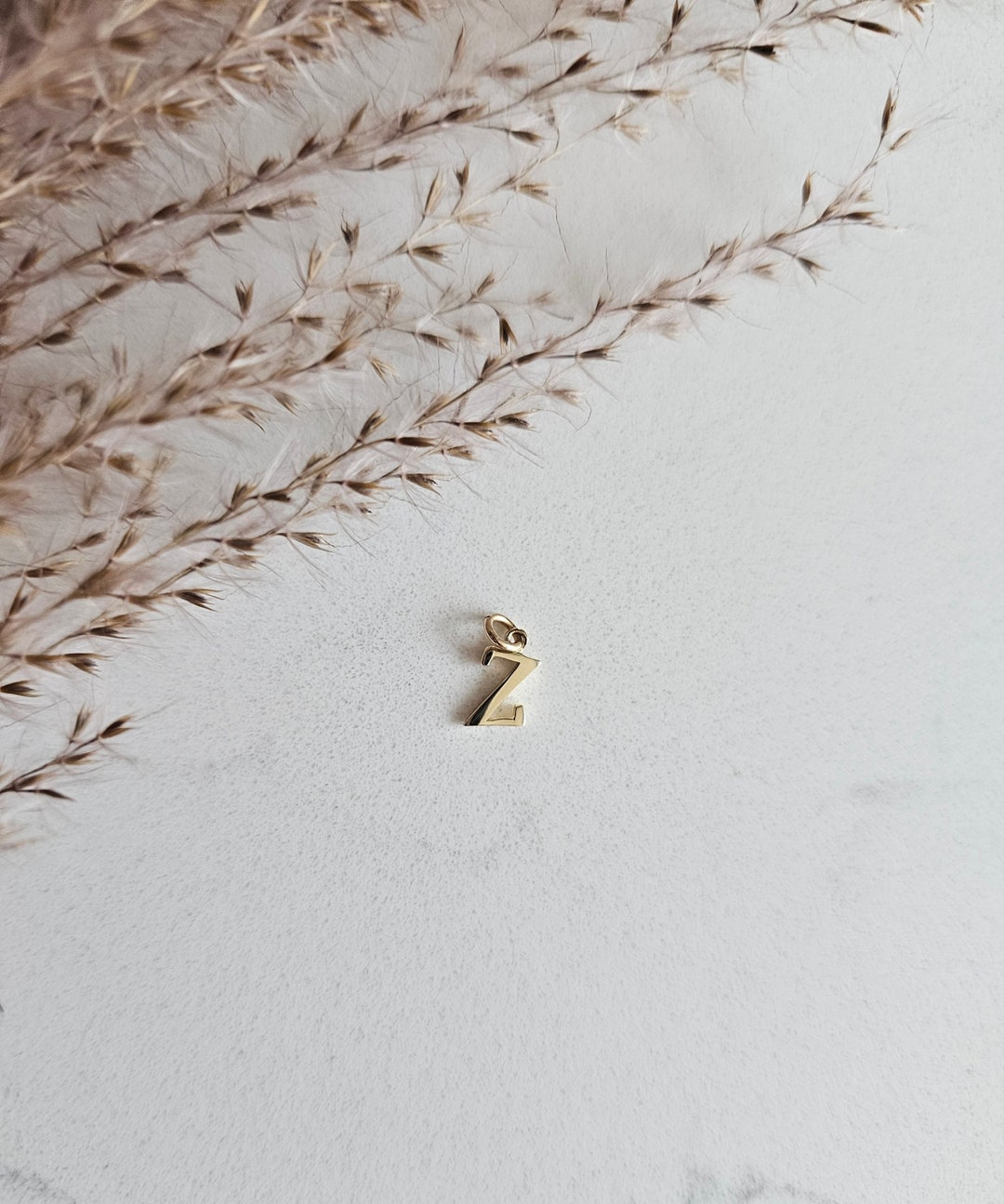 9ct Solid Gold Mini Letter 'Z' Charm / Pendant - Etsy