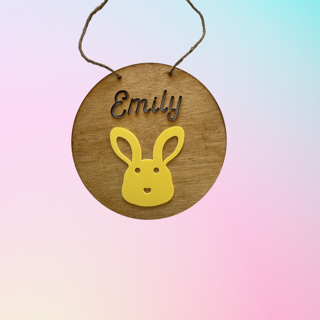 Personalised Wooden Hanging Sign for Child's Room/nursery Customisable ...