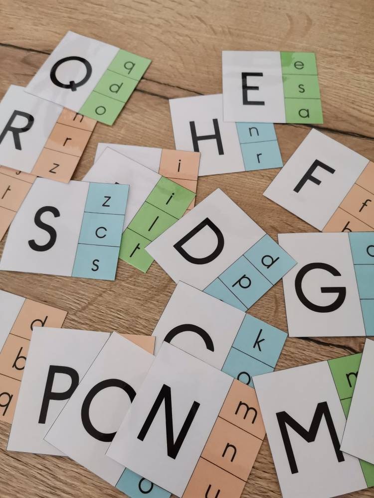 Cartes à pince correspondance lettre capitale et lettre | Etsy