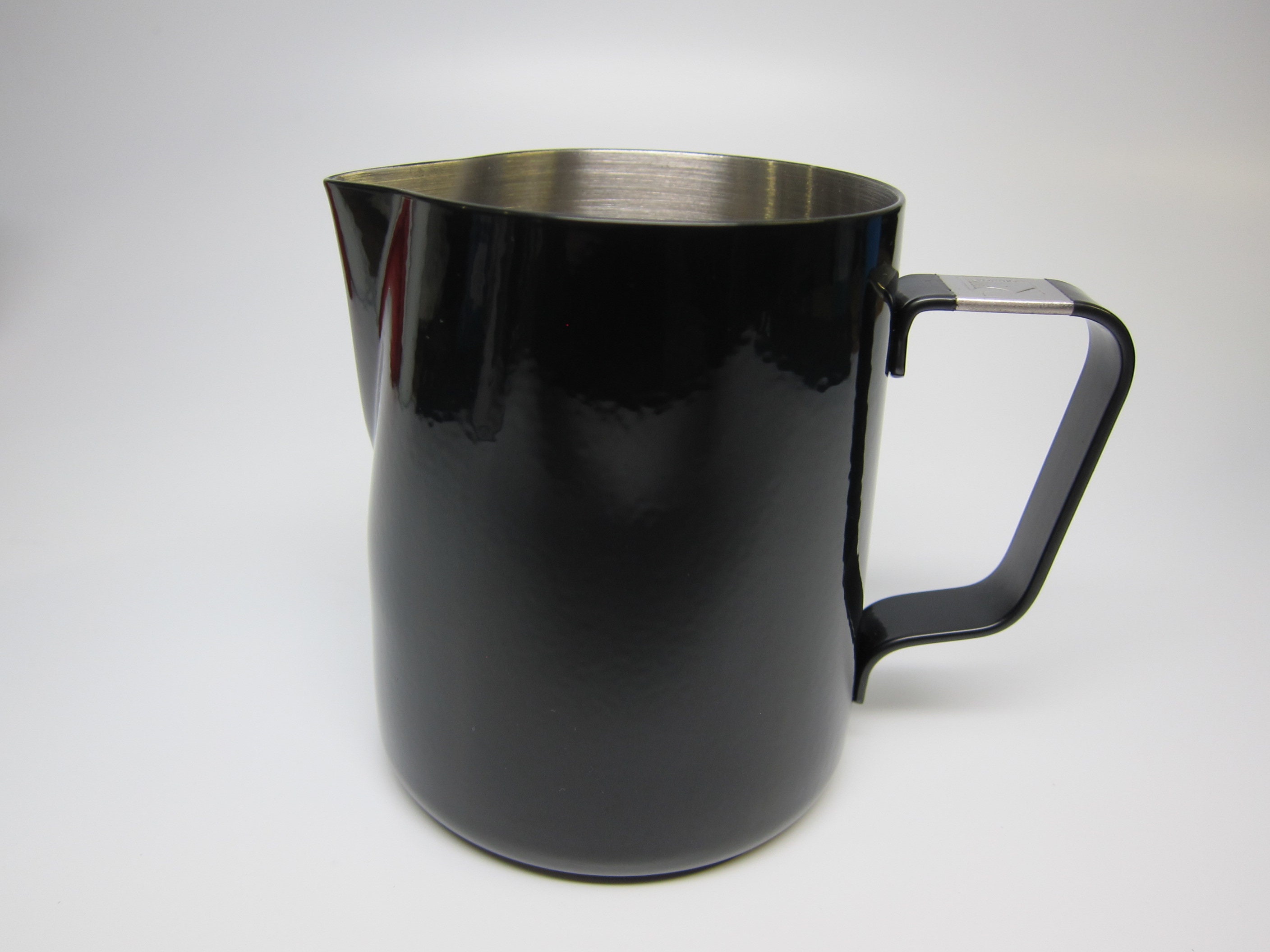 Stainless steel black powder coated steaming pitcher, 12oz, 20oz and ...