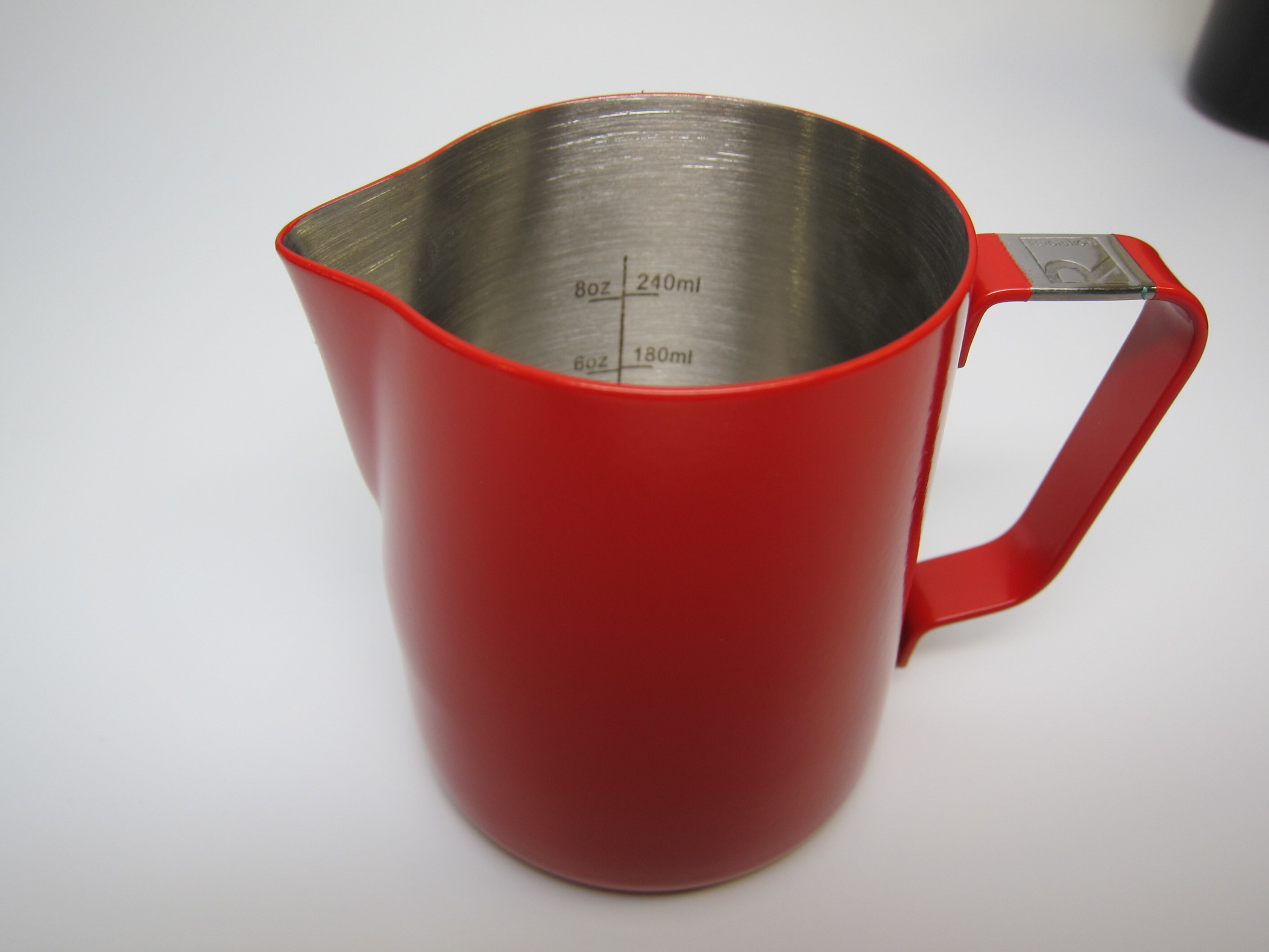 Stainless steel red powder coated steaming pitcher 12oz 20oz - Etsy.de