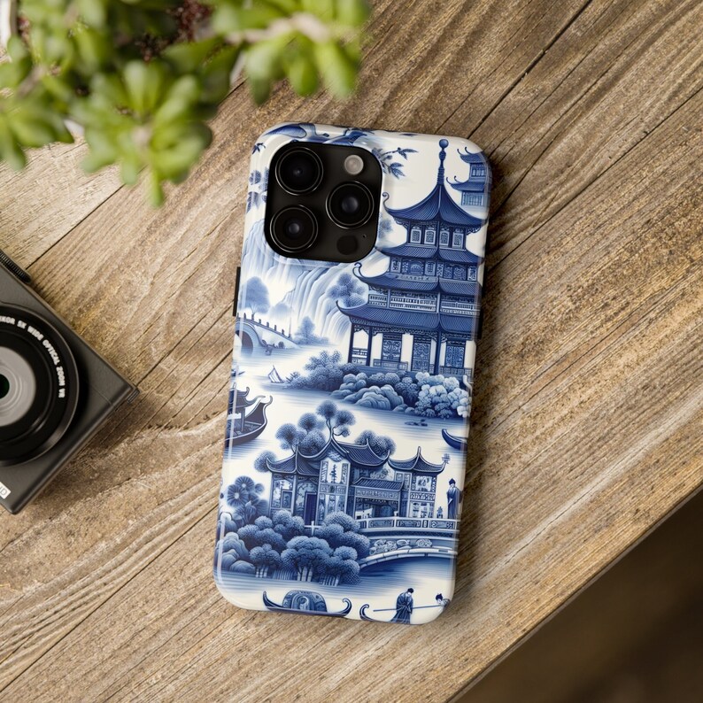 Blue Willow Phone Case, Blue Willow Case, Vintage Blue Willow Inspired ...