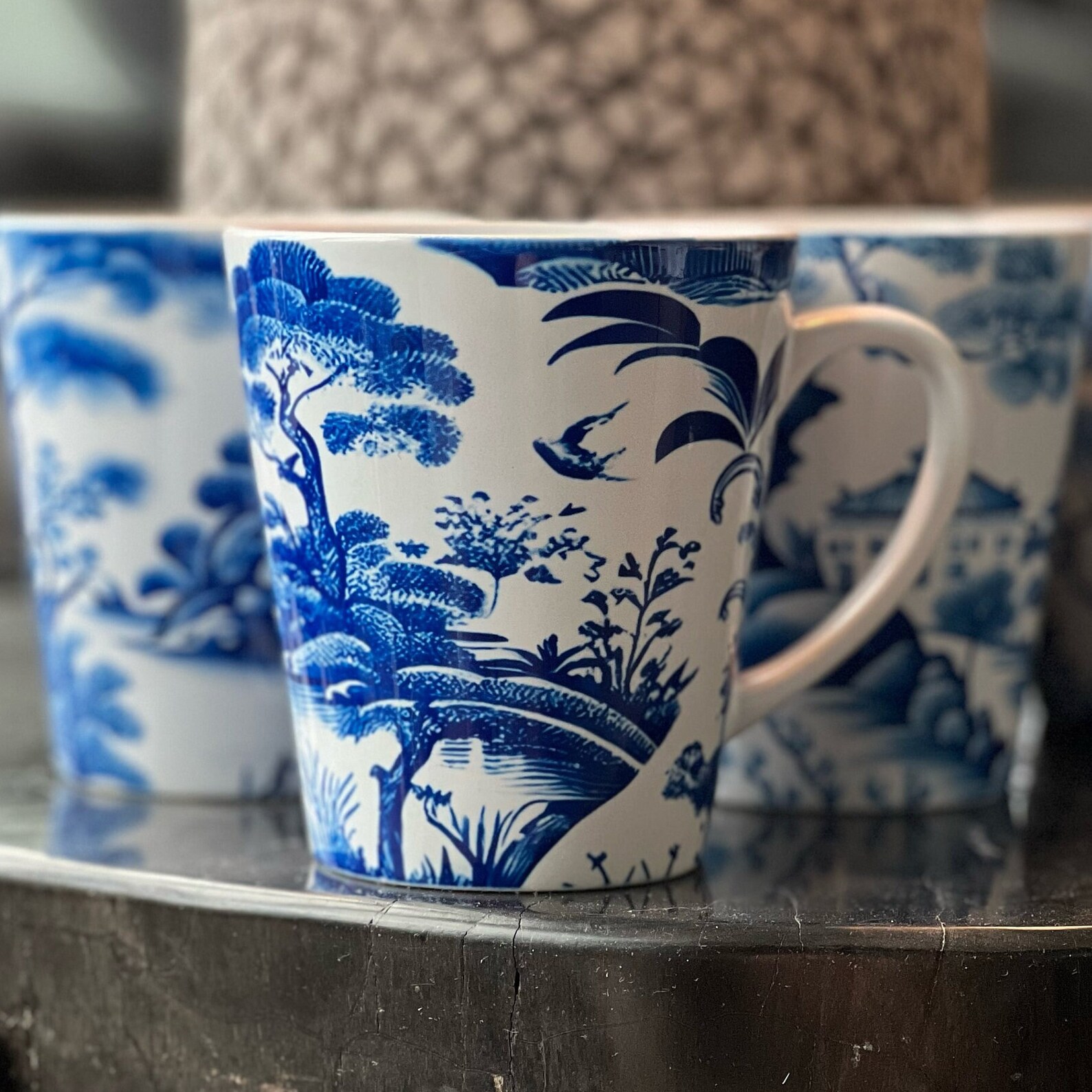 Blue Willow Cup, Vintage Blue Willow Inspired Pattern, Blue Willow Mug ...