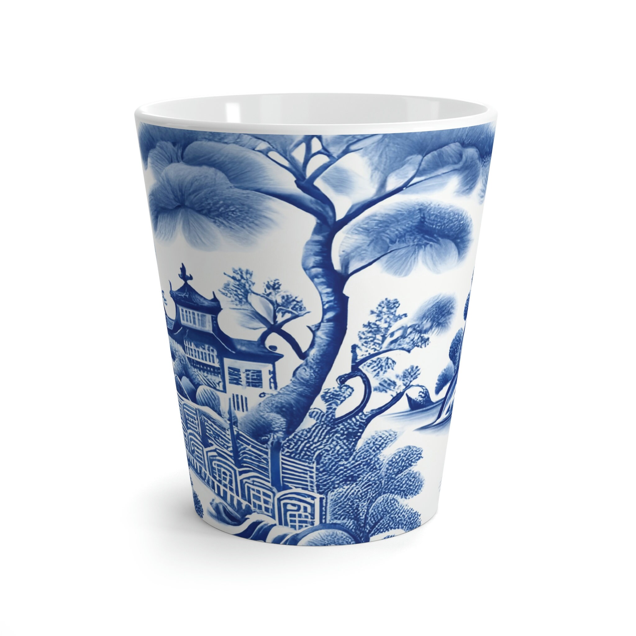Blue Willow Cup, Vintage Blue Willow Inspired Pattern, Blue Willow Mug ...