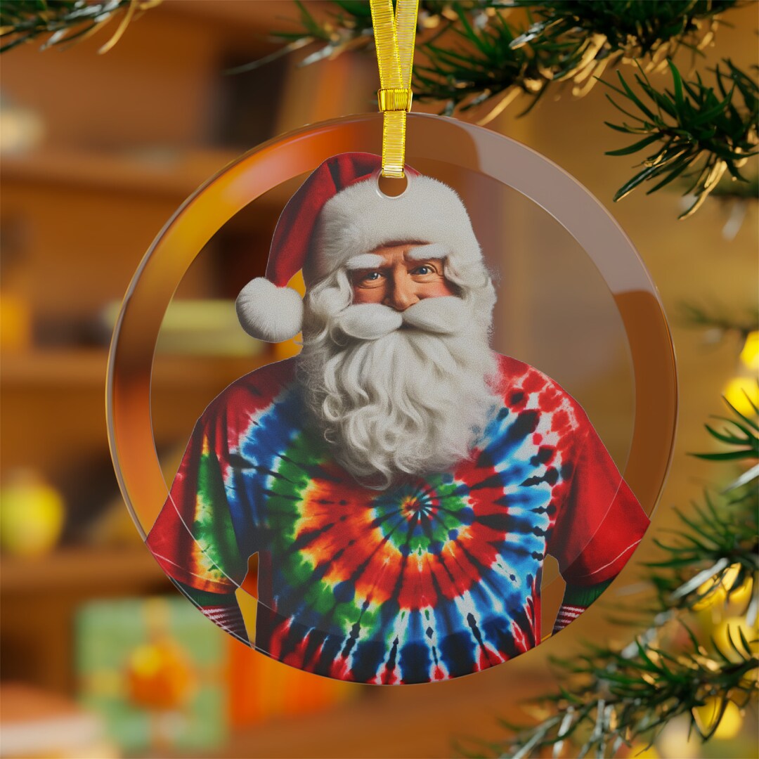 Tie Dye Santa Ornament Psychedelic Santa Tye Dye Ornament Grateful Dead ...