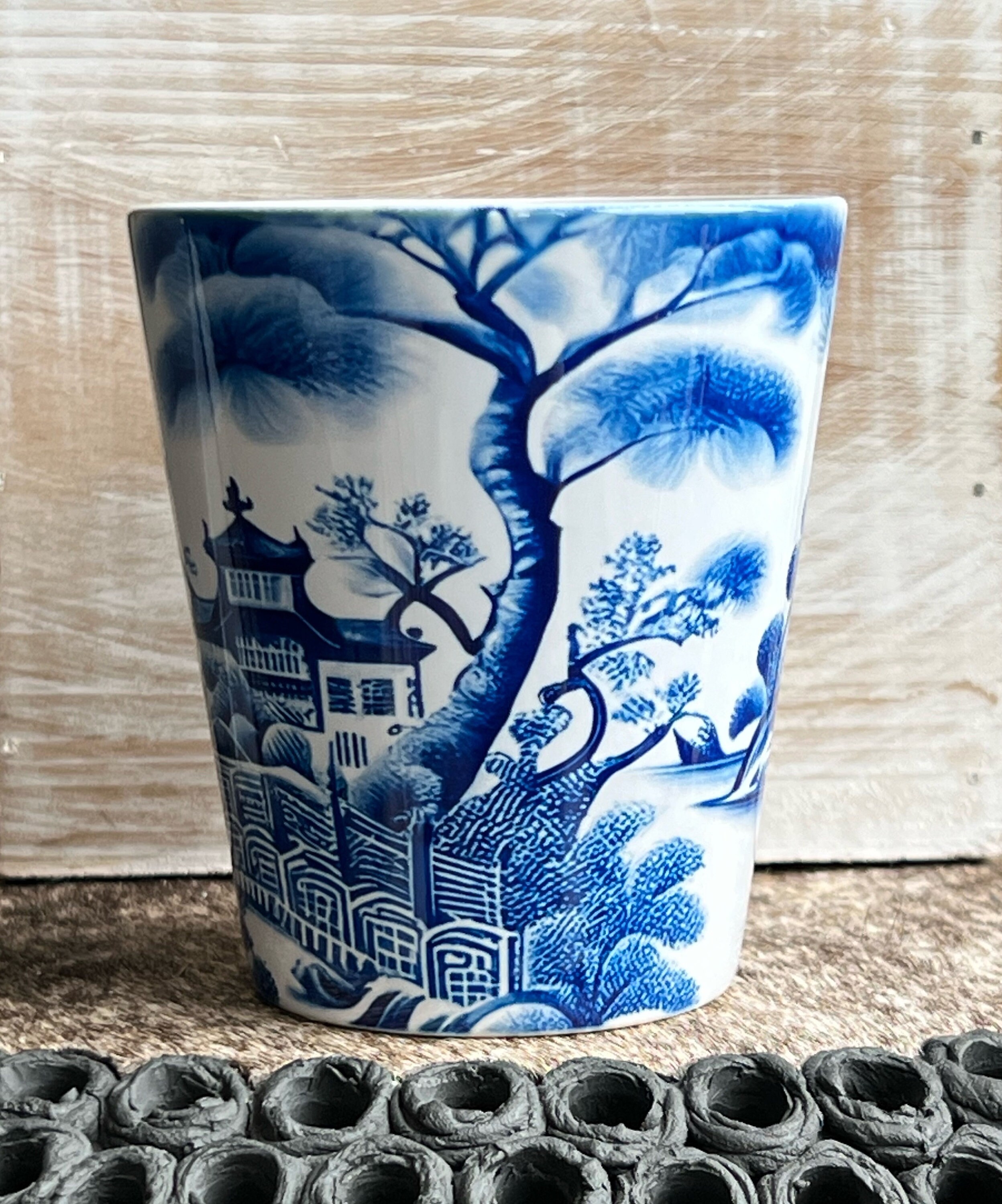 Blue Willow Cup, Vintage Blue Willow Inspired Pattern, Blue Willow Mug ...