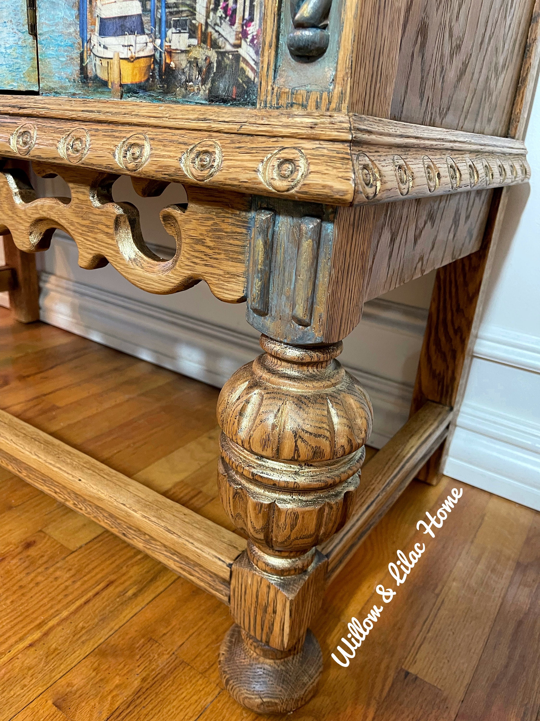 FREE SHIP: Petite Server Buffet/sideboard/sink Vanity/bar Cabinet ...