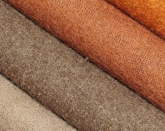 Rose Pink Curly Knit Boucle Type Stretch Fabric Polyester Material ...