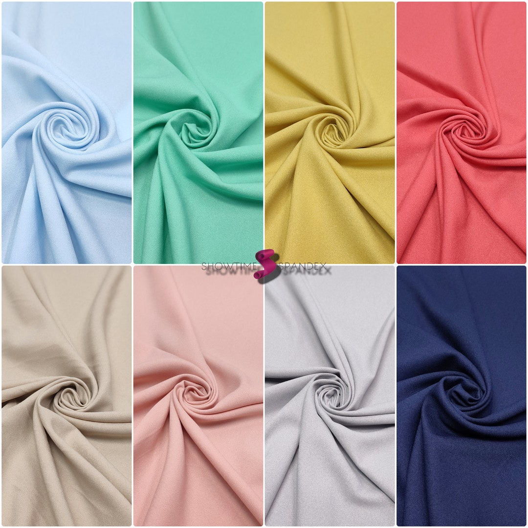 Polyester Crepe Fabric Medium Weight Stretchy - Etsy