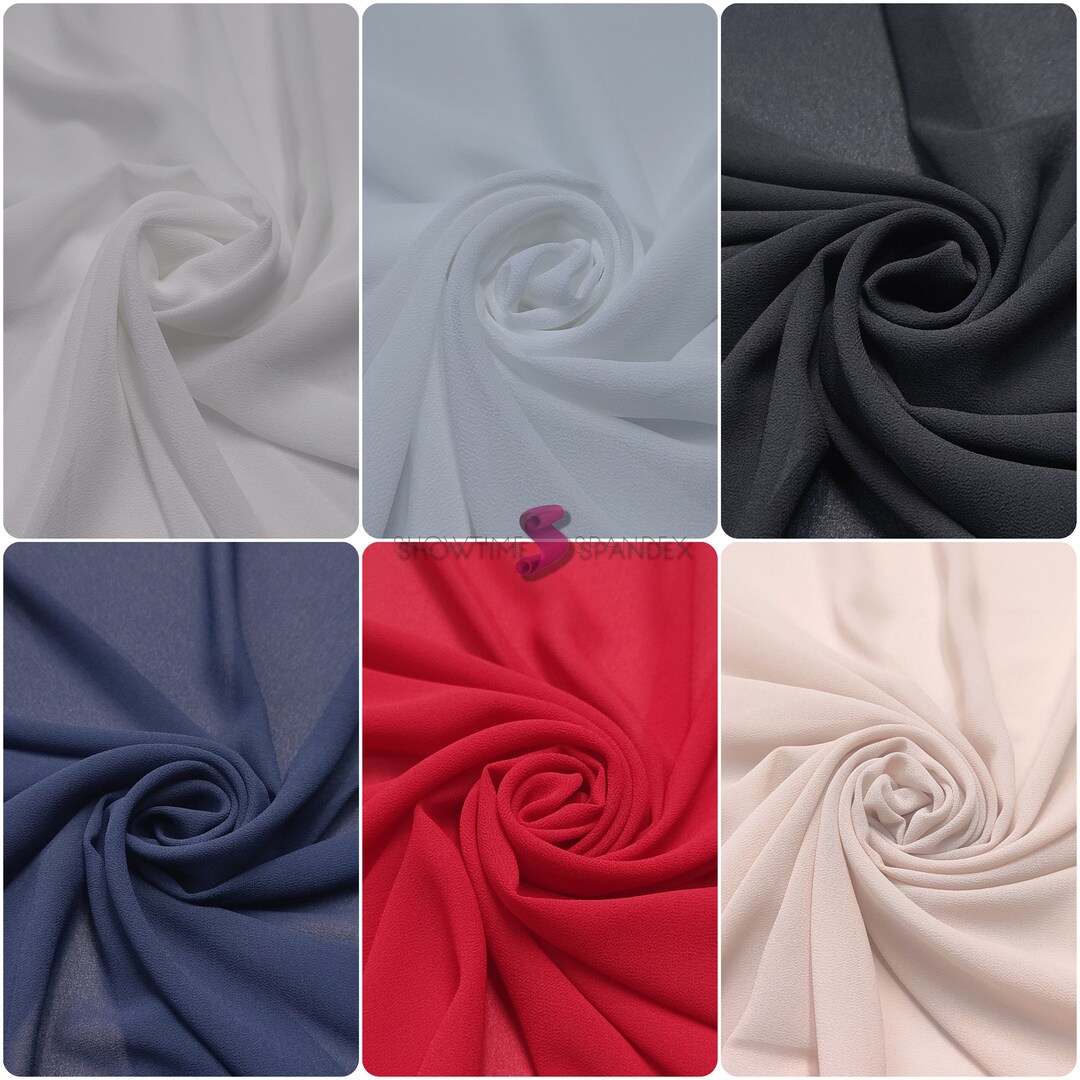 Crepe Chiffon Georgette Fabric Polyester - Etsy