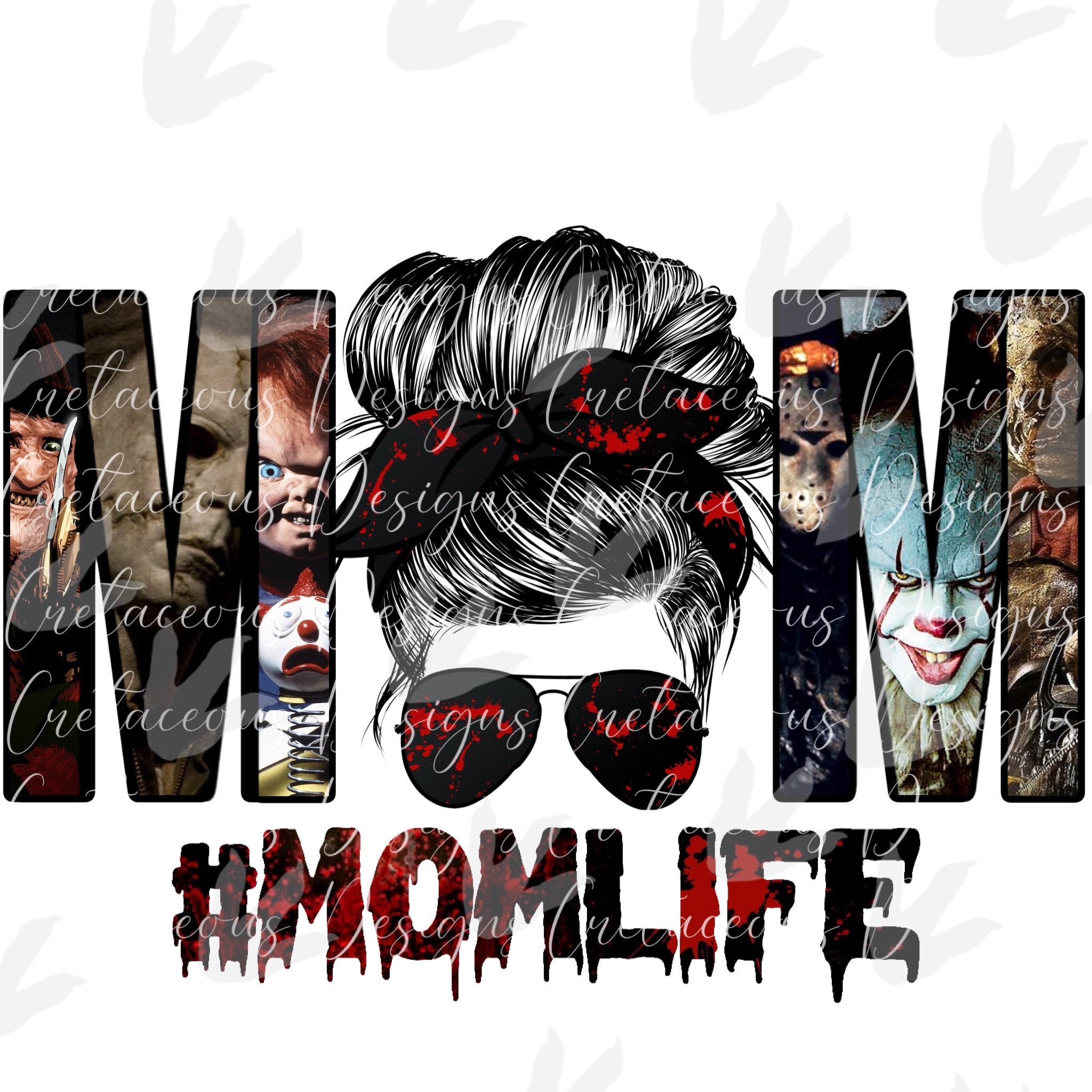 Horror Mom Life PNG File Halloween Digital Design Download | Etsy