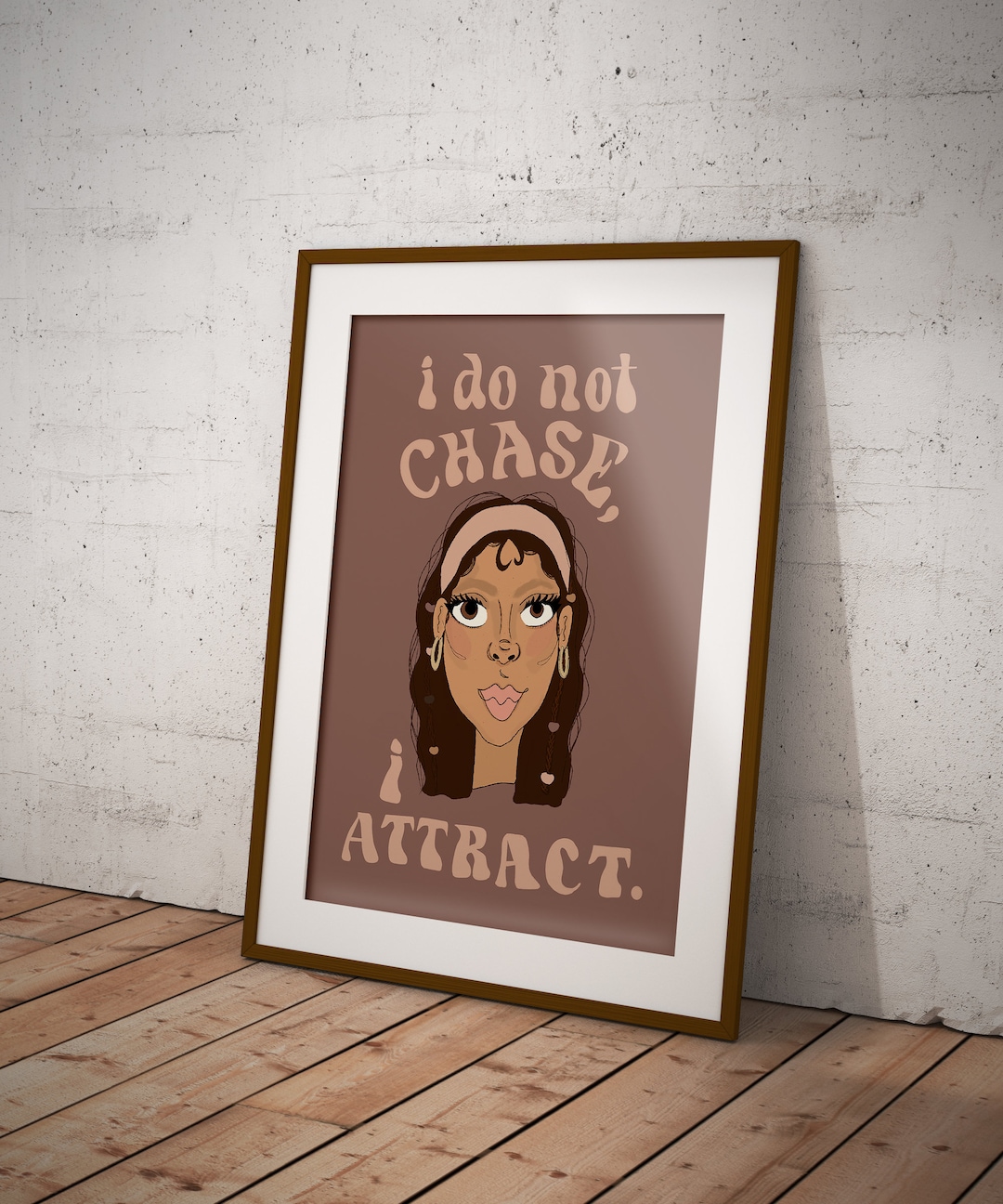 Affirmation Illustrated Print 'I Do Not Chase, I Attract Wall Art A4 - Etsy