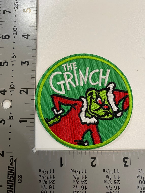 3.25 X 3.25 Round Embroidered Grinch Iron on Patch - Etsy