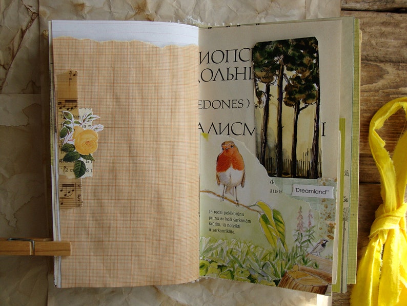 Spring Themed Junk Journal Hard Cover Handmade Junk Book - Etsy