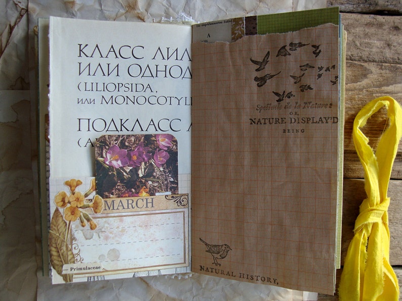 Spring Themed Junk Journal Hard Cover Handmade Junk Book - Etsy