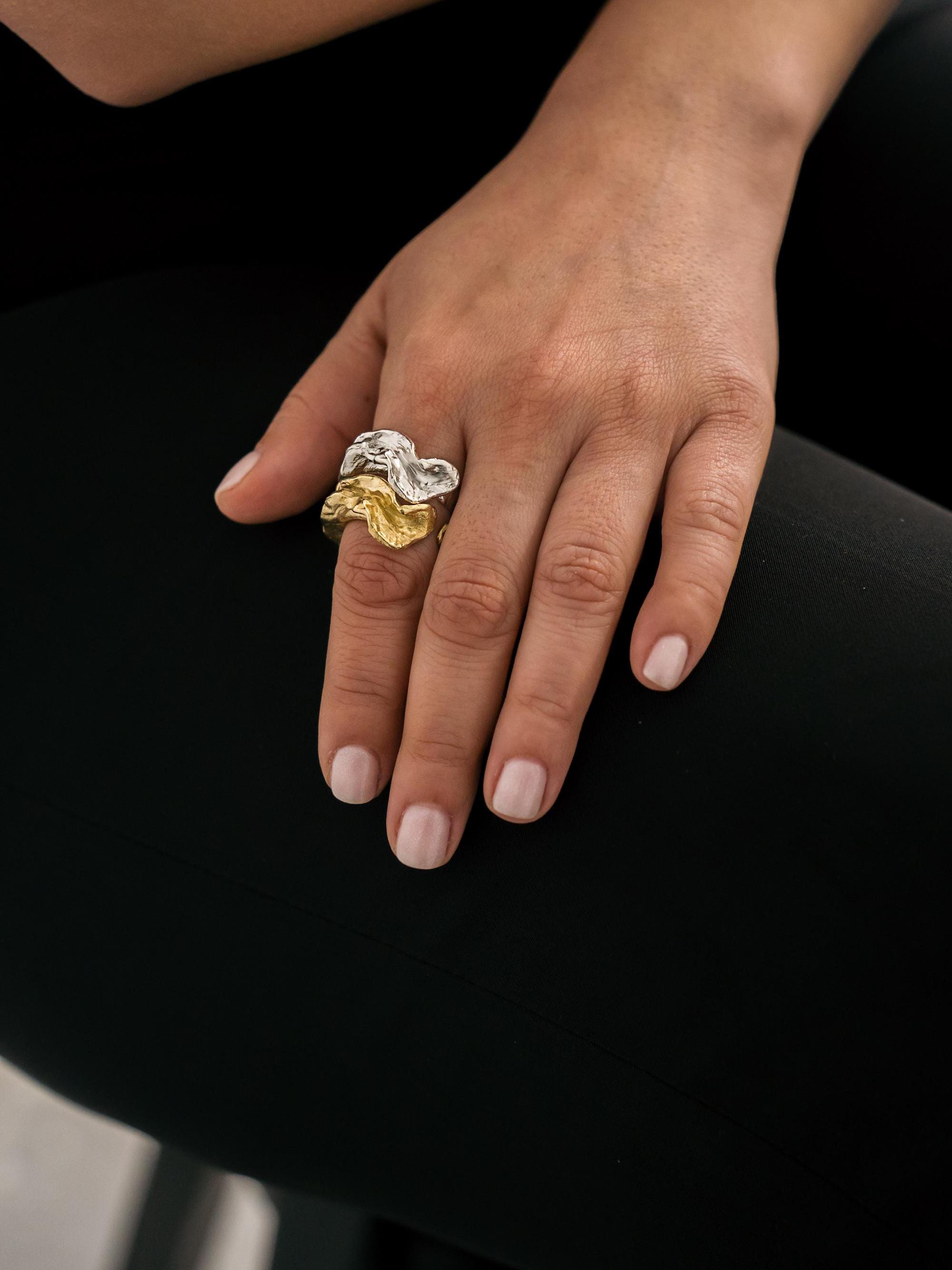 Handmade Bronze Wrap Ring: Modern Statement Jewelry - Etsy