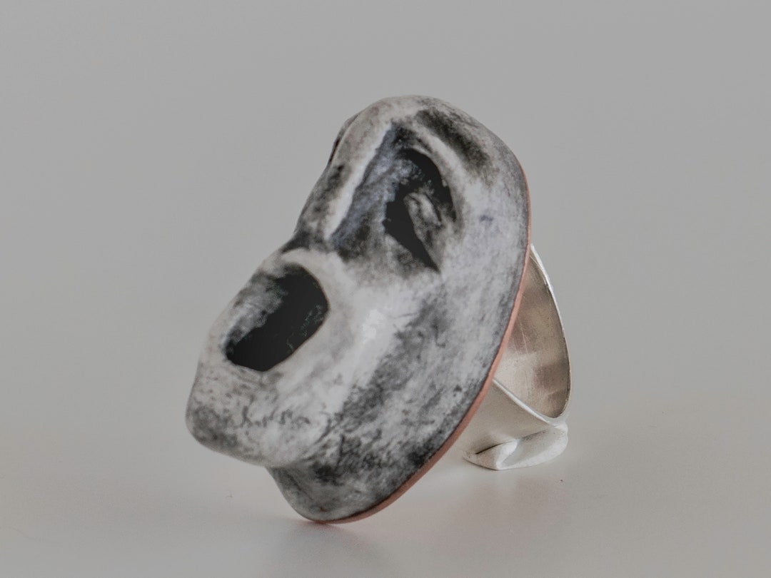 Sculpture Face Ring, Art Jewelry for Women, Sculptural Jewelry ...