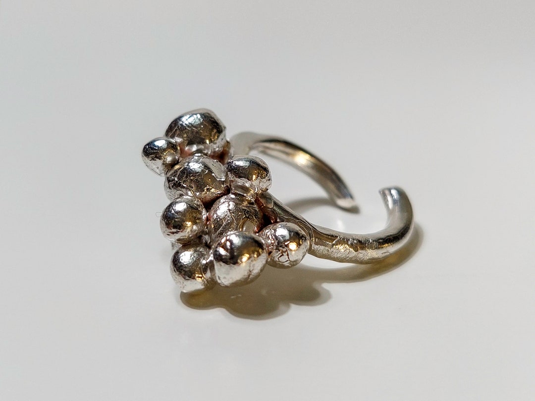 Handmade Sterling Silver Bubble Ring, Modernist Statement Jewelry - Etsy