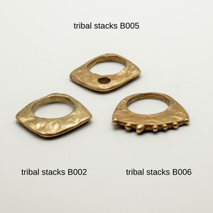 Set of Three Stack Rings, Solid Bronze Rings, Minimalist Jewelry, Boho ...