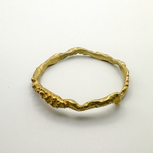 Set of Three Solid Gold Bronze Bracelets, Bronze Bangle Bracelet ...